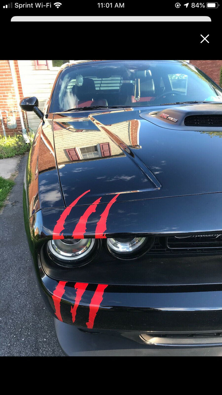 Headlight Claw Scratch Small Vinyl Decal Kit (Various Colors Avail ...