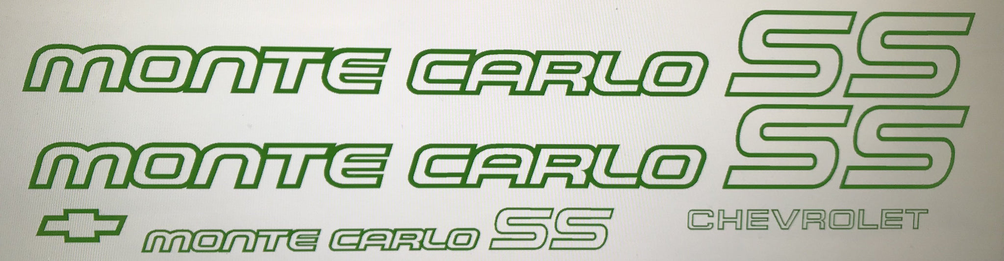 Chevrolet Monte Carlo SS Vinyl DecalsvinylChevrolet Monte Carlo SS ...