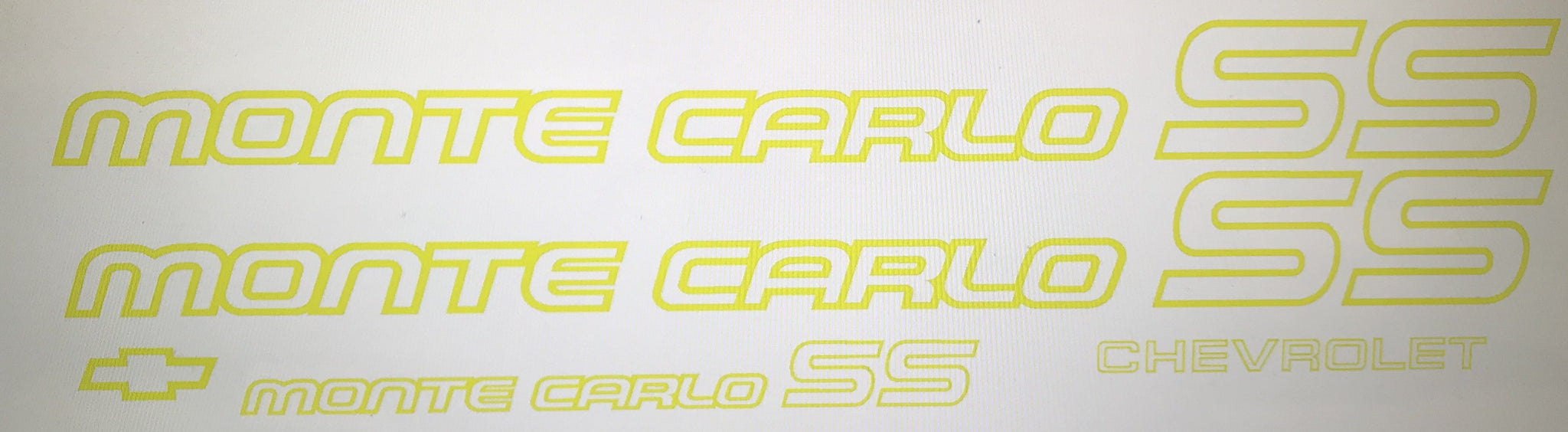 Chevrolet Monte Carlo SS Vinyl DecalsvinylChevrolet Monte Carlo SS ...