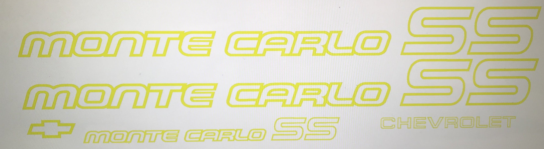 Chevrolet Monte Carlo SS Vinyl DecalsvinylChevrolet Monte Carlo SS ...